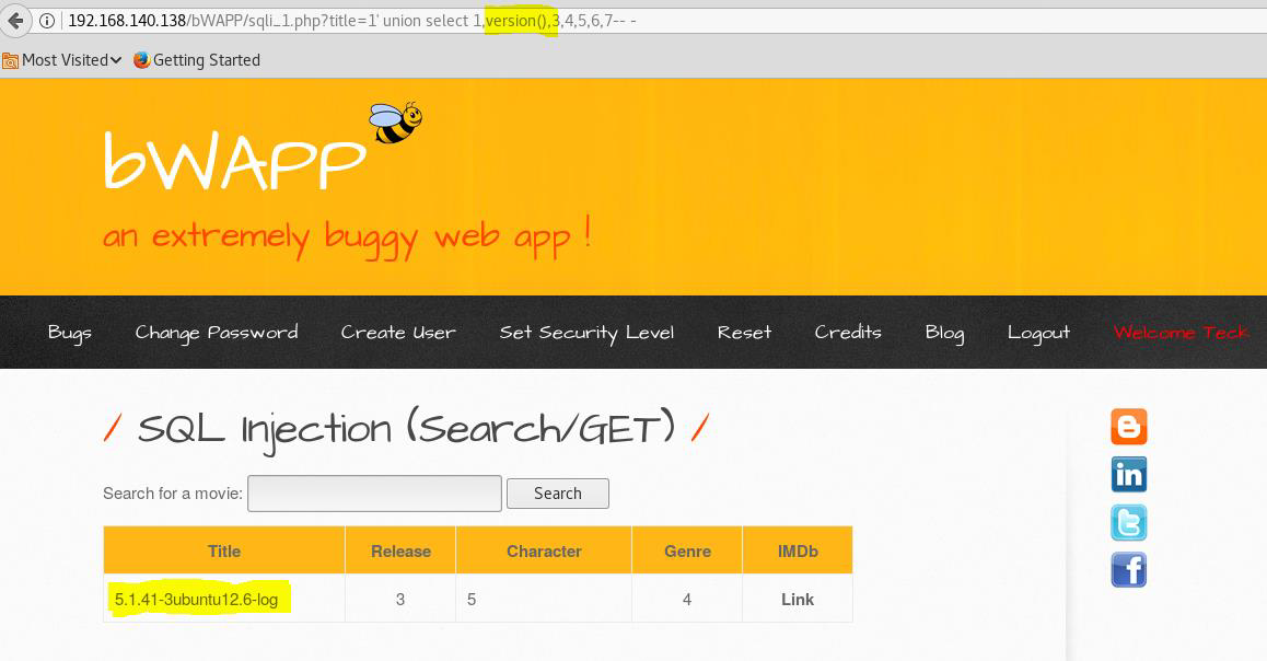 Sql Injection Searchget · Teckk2